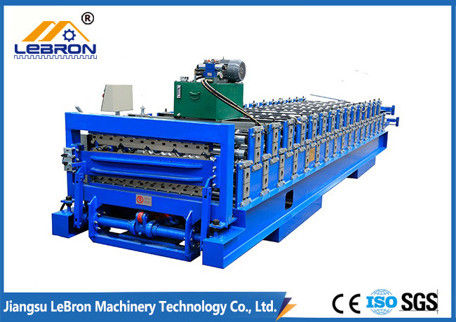 Blue Full Automatic Roll Forming Machine For IBR Sheet And Corrugated Sheet